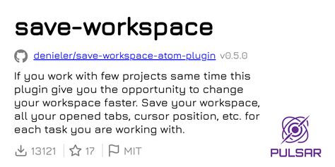 Save Workspace