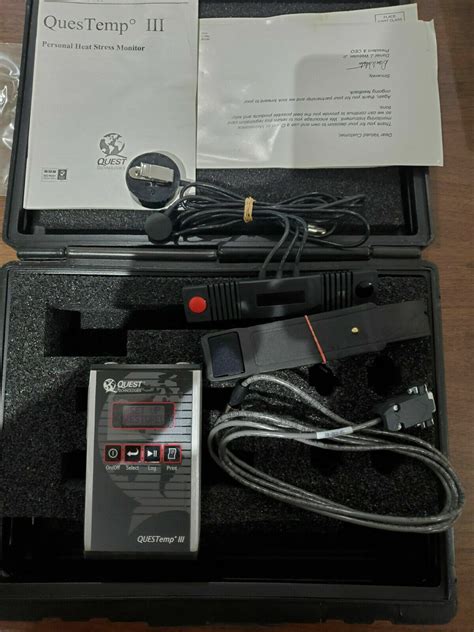Quest Technologies QUESTemp III Data Logging Personal Heat Stress Monitor Other Thermometers