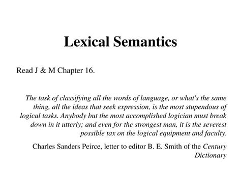 ppt lexical semantics powerpoint presentation free download id 5371884