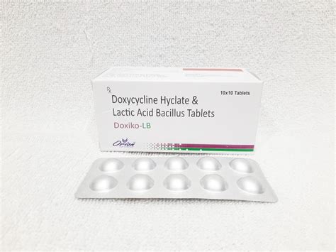Doxiko LB 100mg Doxycycline Hyclate And Lactic Acid Bacillus Tablets At 99 75 Box
