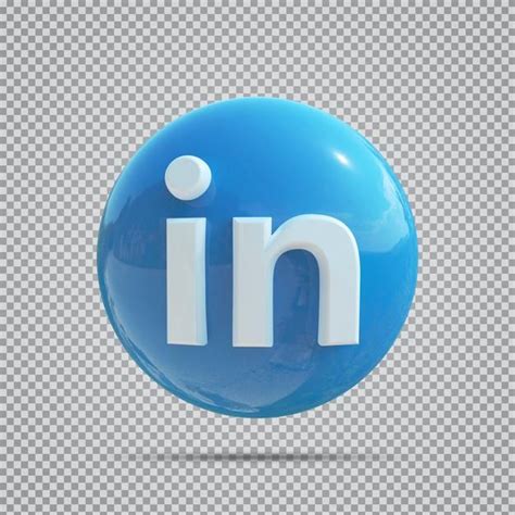 Social Media Icon Linkedin 3d Premium Psd Freepik Psd Small Icons
