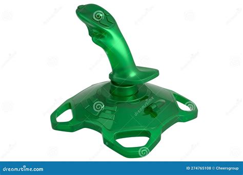 Realistic Joystick For Flight Simulator In Style Glassmorphism Or Frosted Glass Stock