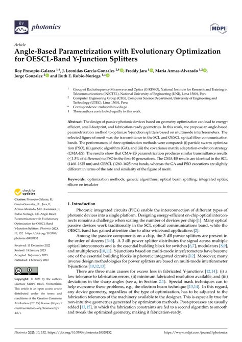Pdf Angle Based Parametrization With Evolutionary Optimization For