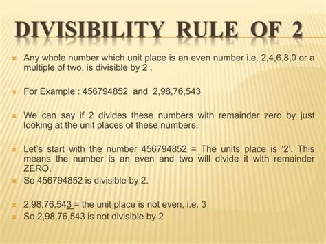Mathematics Divisibility Rules From 0 To 12 Pptx