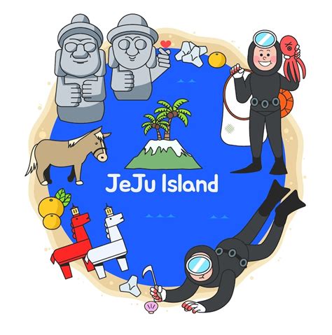 제주도 일러스트 이미지 Freepik에서 무료 다운로드