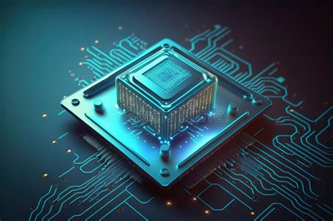 Microchip Processor Generative Ai Stock Illustration Illustration Of Central Semiconductor