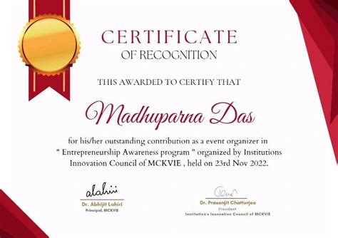 Madhuparna Das On Linkedin Iic Entrepreneurship Mckvie