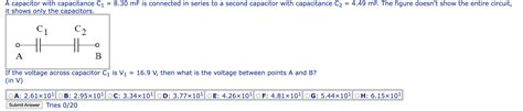 solved a capacitor with capacitance c1 8 30mf is connected