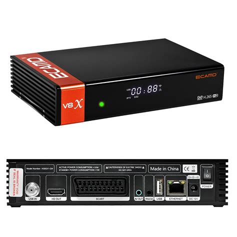 Digital Satellite Receiver Ecamd V8x H 265 Dvb S2 S2x With Wifi Built