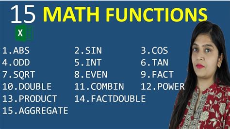 Math And Trig Formulas In Excel Excel Math Formulas Excel Math