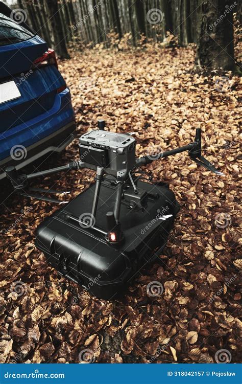 Aerial View Of A Drone Moderning Over Forest Monitoring And Analyzing In Forestry Management