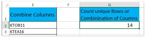 How To Count The Number Of Unique Rows Combinations Of Multiple Columns In Excel