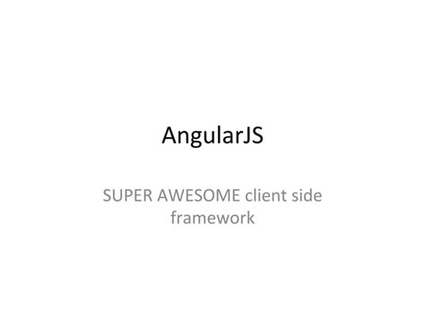 Angular Js Lecture Ppt