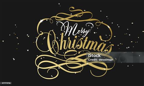 메리 크리스마스 핸드 흰색 절연 색종이와 골드에서 레터링 벡터 이미지입니다 메리 크리스마스 로그인 붓글씨 스타일입니다 전단지 포스터 배너에 대 한 메리 크리스마스 서 부호
