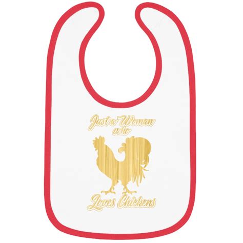 Just Woman Who Loves Chickenstrans 01 Vertical Woodgrain 2 Bibs