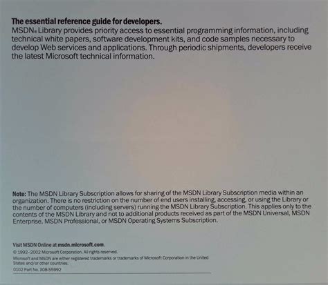 Msdn Subscriptions Library January 2002 Microsoft Free Download Borrow And Streaming