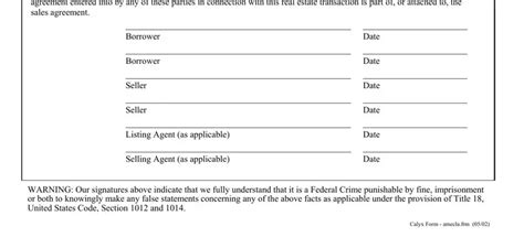 FHA Amendatory Clause Form Fill Out Printable PDF Forms Online