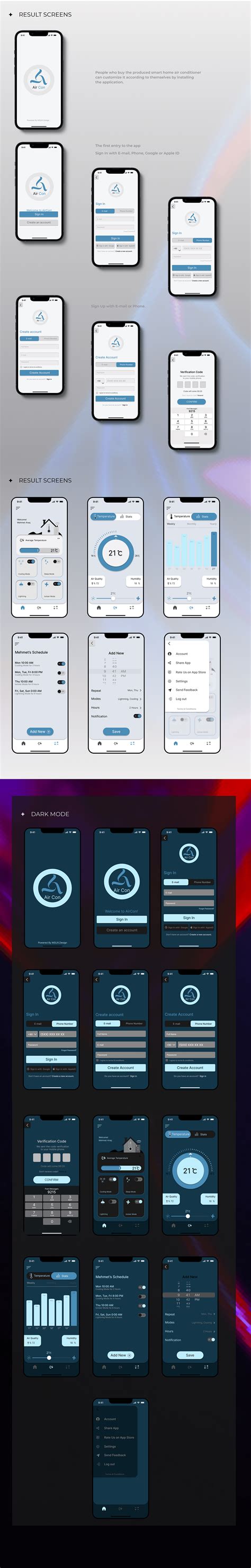 Smart Home Air Conditioner Mobile App Use Case On Behance