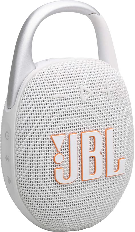 JBL Clip Portable Bluetooth Speaker White JBLCLIP WHTAM Best Buy