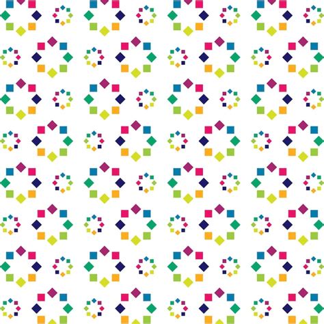 Premium Vector Square Circle Workable Trendy Multicolor Repeating Pattern Vector Illustration