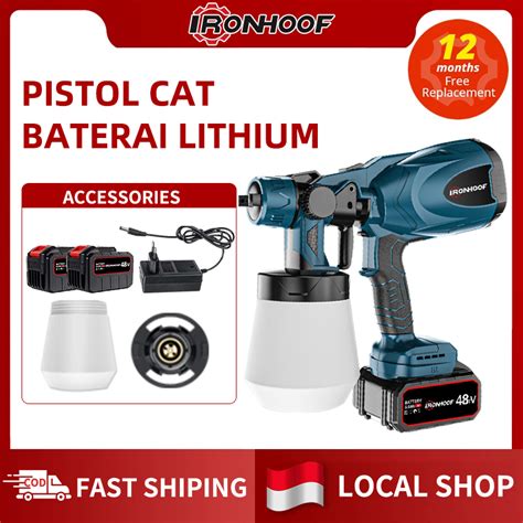 Jual IRONHOOF 48Volt Alat Semprot Cat 950W Cat Semprot Listrik Electric Spray Gun 24V 48V Mesin