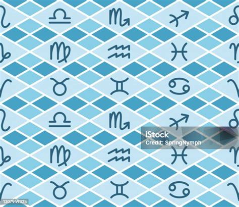 점성술 기호 색상 조디악 표지판의 배경벡터 원활한 패턴 0명에 대한 스톡 벡터 아트 및 기타 이미지 0명 과거 기하 Istock