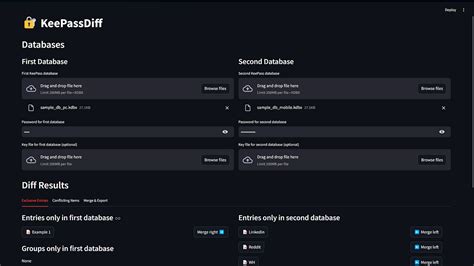 making a diff tool for keepassxc databases by billy medium