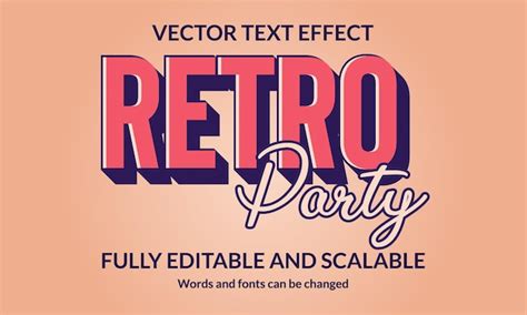 Premium Vector Retro Editable 3d Text Style Effect