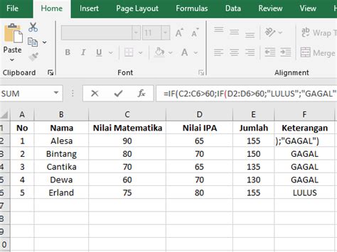 Tutorial Rumus Excel Fungsi If Portal