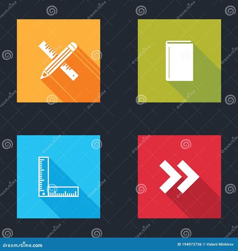 Set Crossed Ruler And Pencil Graph Schedule Chart Diagram And Function Mathematical Symbol