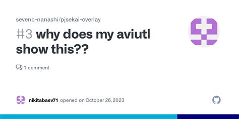 Why Does My Aviutl Show This · Issue 3 · Sevenc Nanashipjsekai Overlay · Github