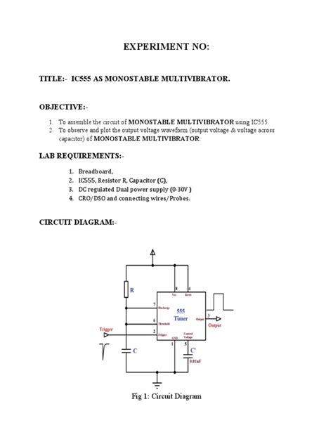 Monostable Multivibrator Pdf Electronic Circuits Manufactured Goods