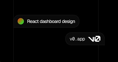 React Dashboard Design V0 By Vercel