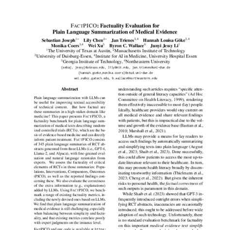 Factpico Factuality Evaluation For Plain Language Summarization Of