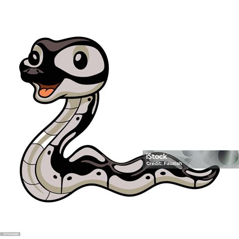 Kartun Ular Python Bahagia Yang Lucu Ilustrasi Stok Unduh Gambar