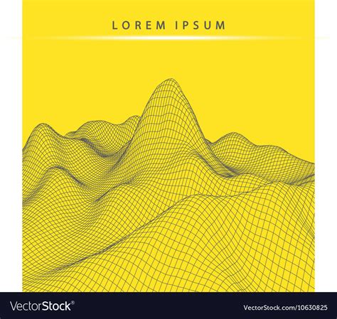 Abstract Landscape Background Cyberspace Vector Image