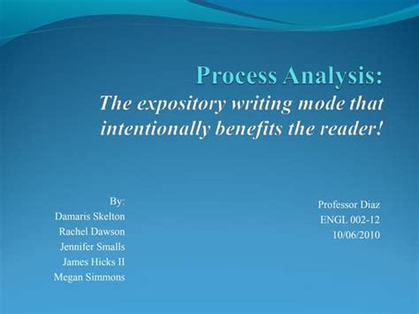 Process Analysis Pptx Technology And Computing