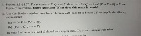solved 4 section 2 7 2 57 for statements p q and r show
