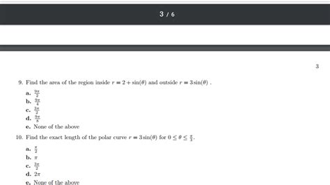Solved Find The Area Of The Region Inside R 2 Sin Theta Chegg Com
