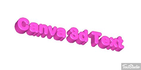 Canva 3d Text Font Animated  Logo Designs