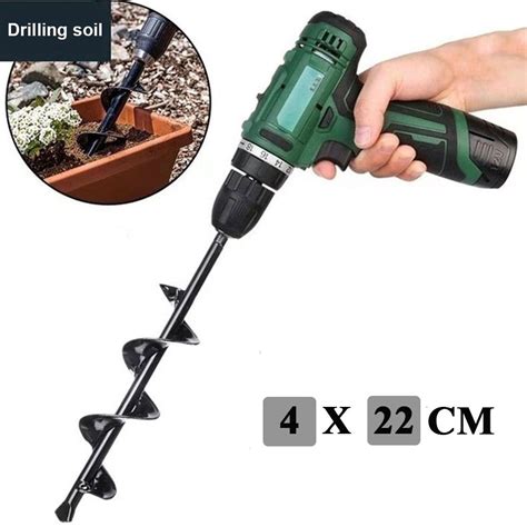 Бур садовый шнековый 4x22cm Бур садовый ручной Бур для столбов ручной купить по выгодной