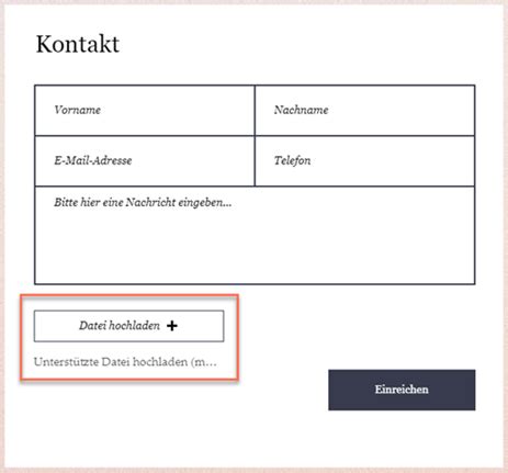 Wix Forms Ein Feld für Datei Upload hinzufügen Support Zentrum Wix