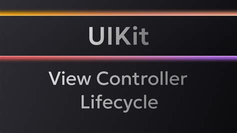 Uiviewcontroller — Lifecycle Icommunity