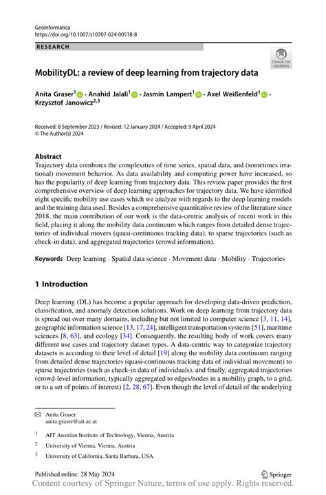 Pdf Mobilitydl A Review Of Deep Learning From Trajectory Data