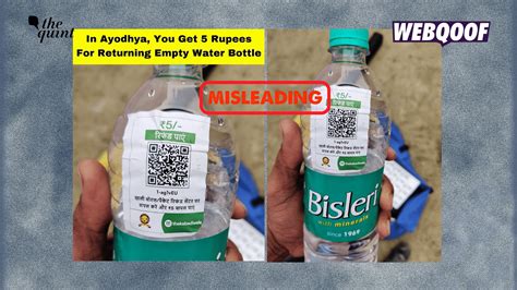 Fact Check Misleading Claim About People Receiving ₹5 For Returning Empty Plastic Water Bottles