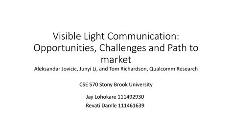 Visible Light Communication Ppt
