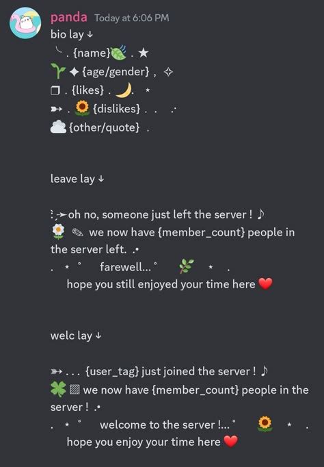 Discord Server Intro Template