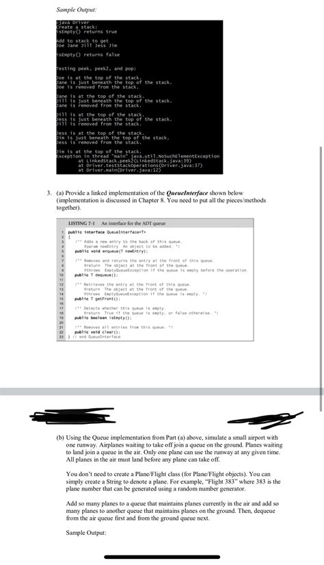 Solved Java Driver Create A Stack Isempty Returns True