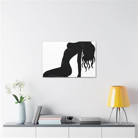 Woman Silhouette Wall Art Canvas Etsy