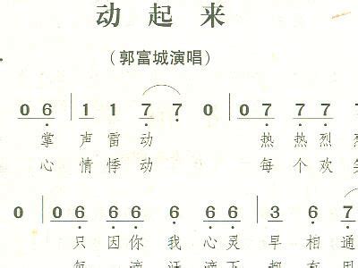 动起来 郭富城 歌谱 简谱